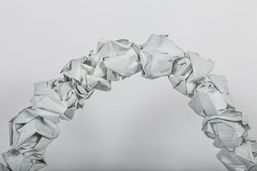 Paper Sculpture #11 (Graph Paper Arch), 2018 – Matt Johnson